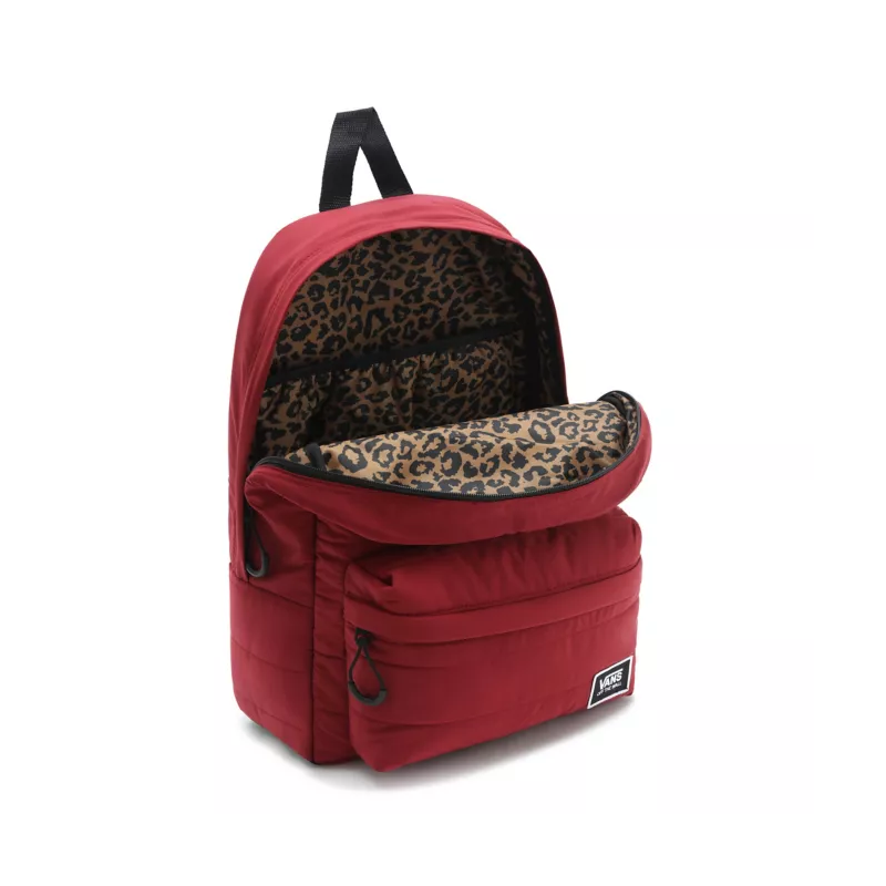 Plecak Vans pikowany Puffed Up Pomegranate bordowy damski modny