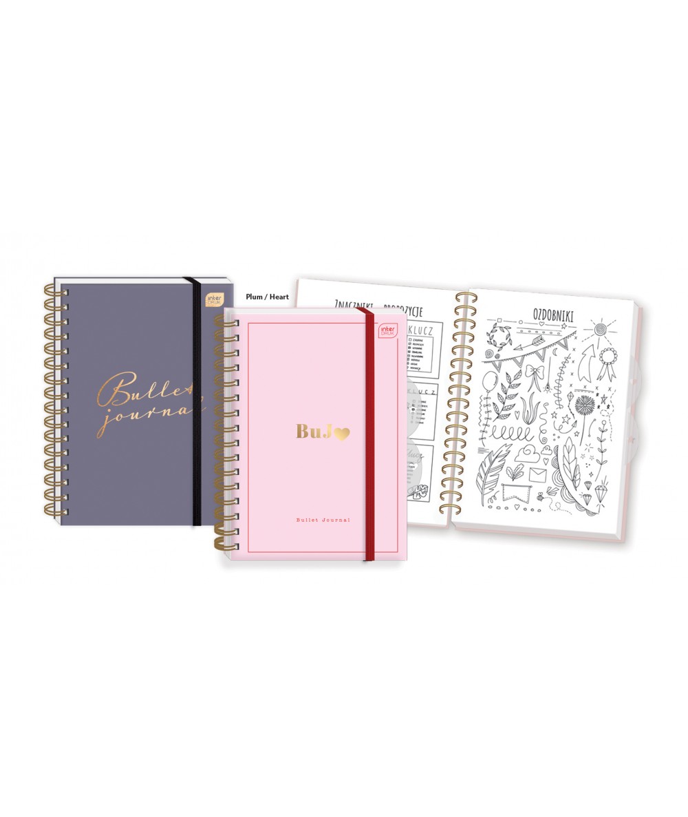 BULLET JOURNAL NOTES do planowania na spirali INTERDRUK PLUM 224s