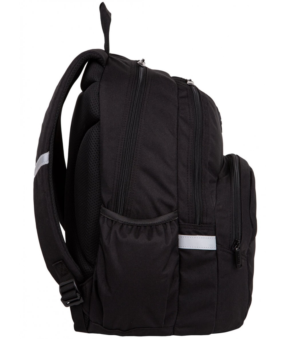 Plecak CZARNY szkolny CoolPack Rider młodzieżowy BLACK gładki