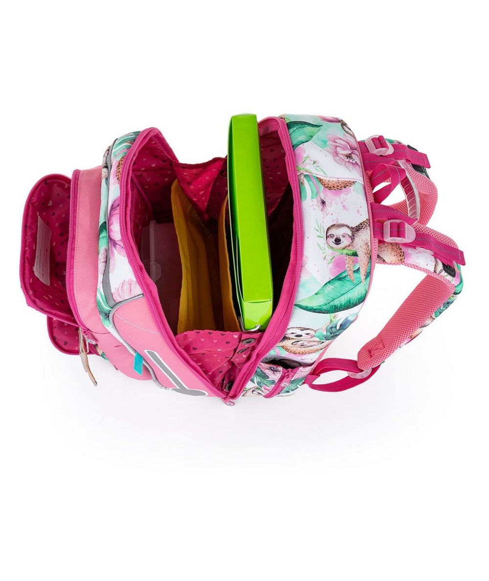 Tornister Topgal leniwce do 1 klasy szkolny pastelowy BEBE 23001