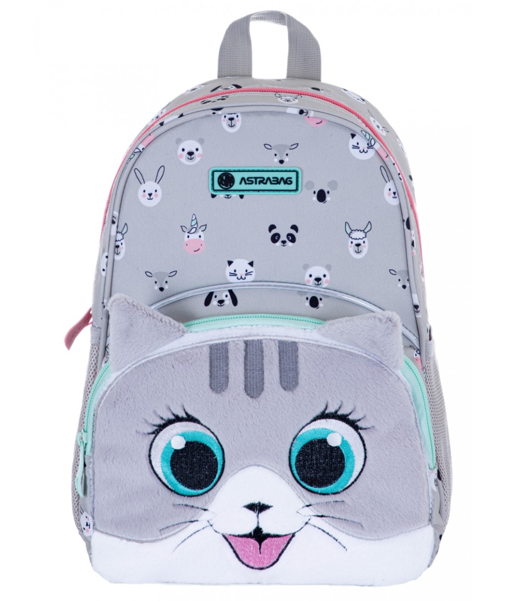 Plecak na wycieczkę przedszkolny dziecięcy KOTEK pluszowy ASTRA KITTY