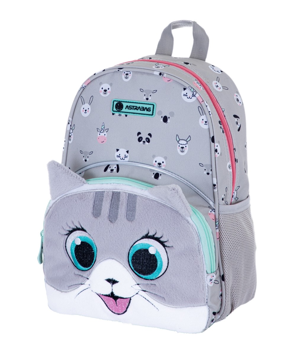 Plecak na wycieczkę przedszkolny dziecięcy KOTEK pluszowy ASTRA KITTY