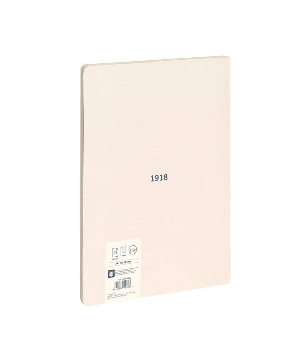 MILAN Zeszyt do szkoły beżowy A4 duży w grube linie 48k. wysoka jakość