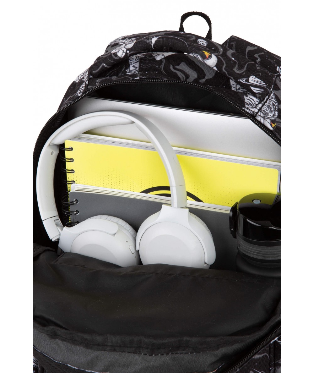 Czarny PLECAK wczesnoszkolny klasa 1-3 Jerry Astronaut CoolPack kosmos