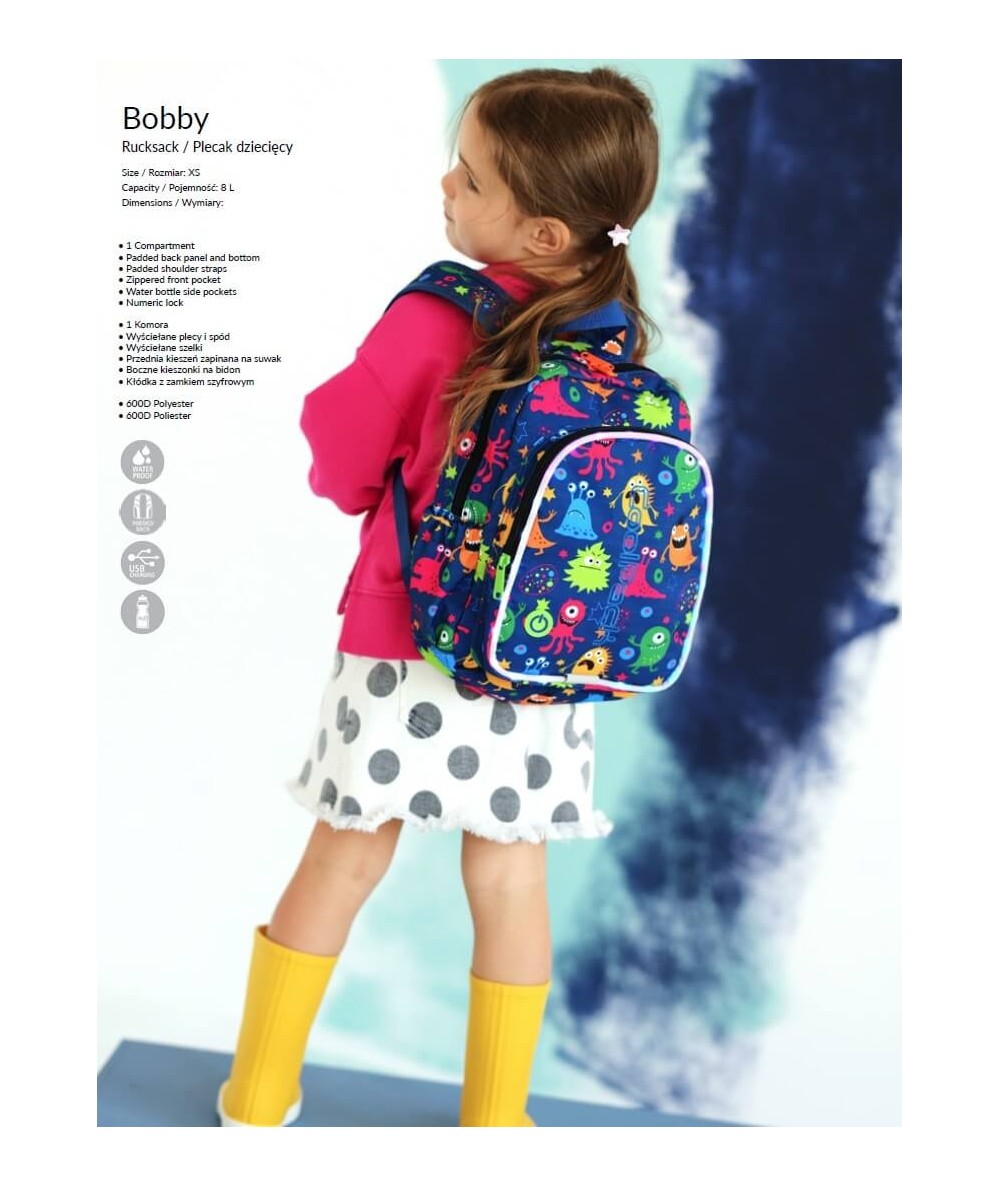 Świecący mały plecaczek z kosmosem CoolPack Bobby Rockets