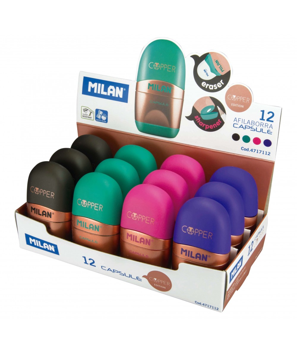 Temperówka Milan Capsule satynowa z gumką Copper Nowość!