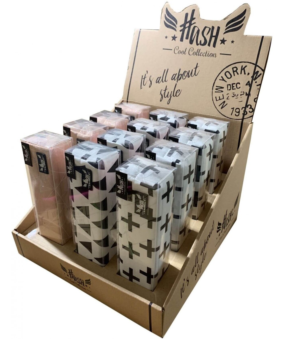 Różowy piórnik tuba kosmetyczka z pomponem Canvas Hash HS-91