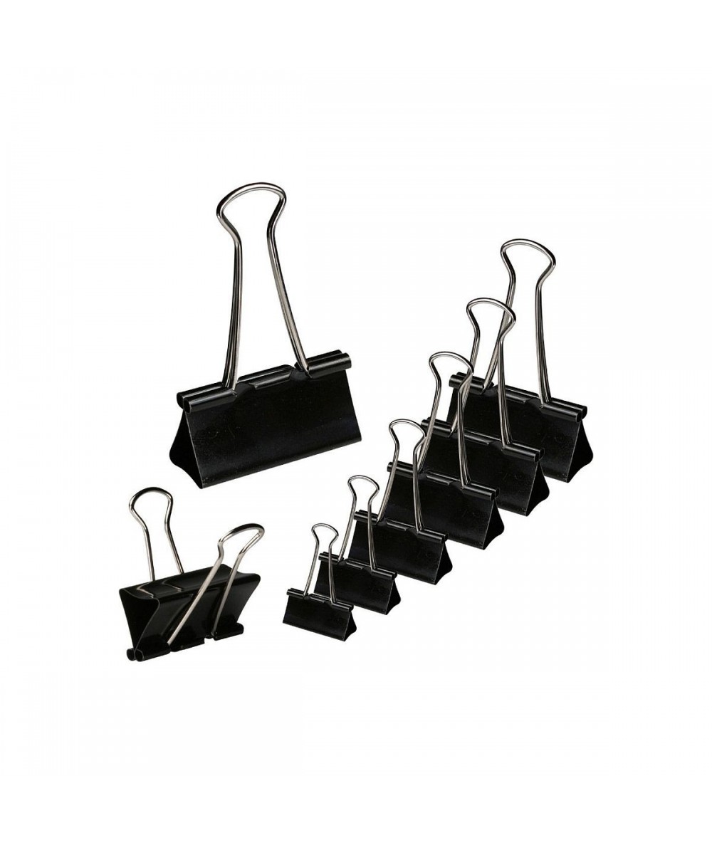 Klipsy biurowe do dokumentów 12 szt metalowe